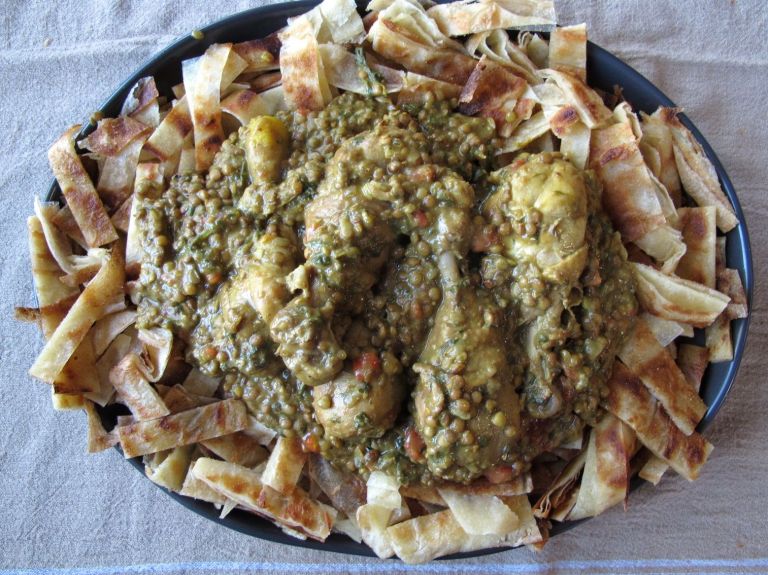 Chicken Rfissa and Msemen | spontaneous tomato